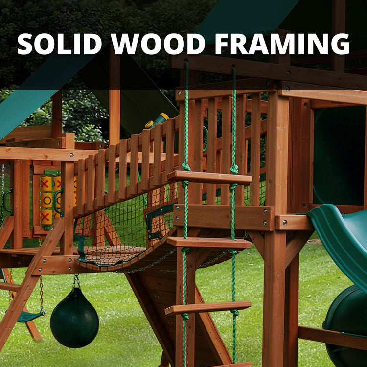 High Point Deluxe Swing Set | Gorilla Playsets