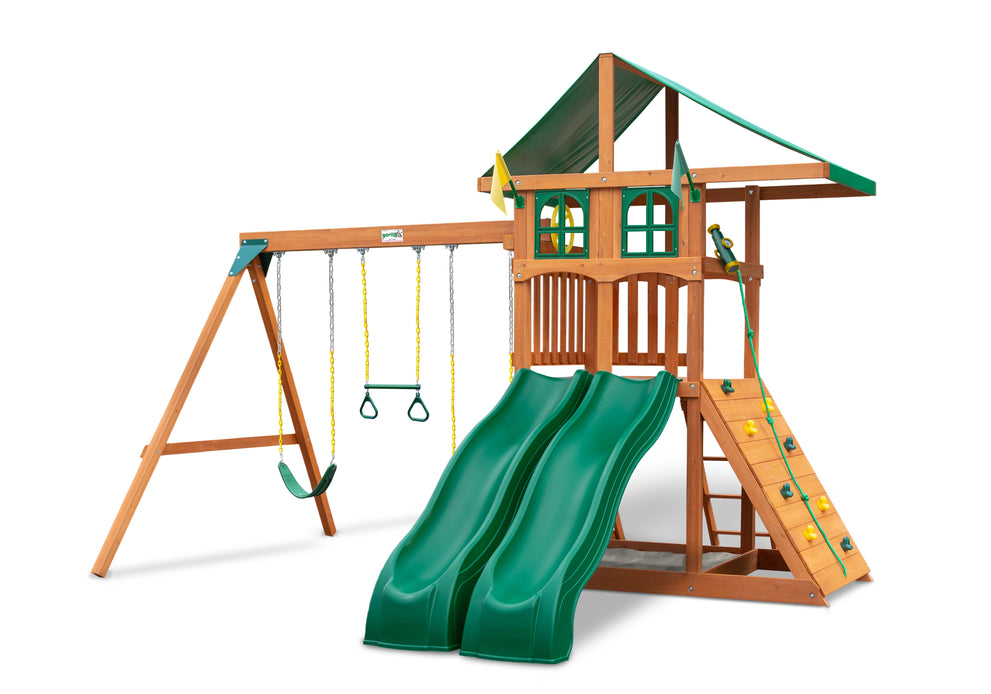 Outing Wooden Swing Set with Dual Slides | Gorilla Playsets